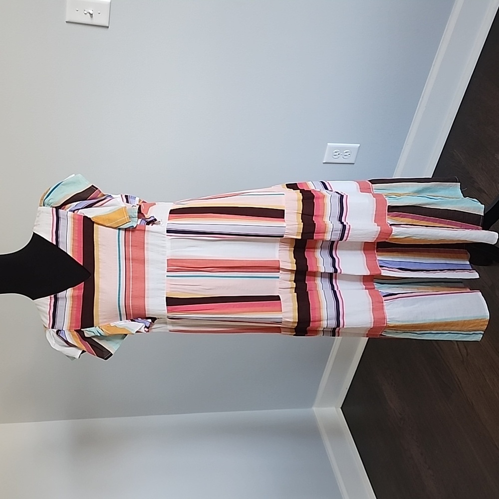 Thml Striped Midi Dress - Gem